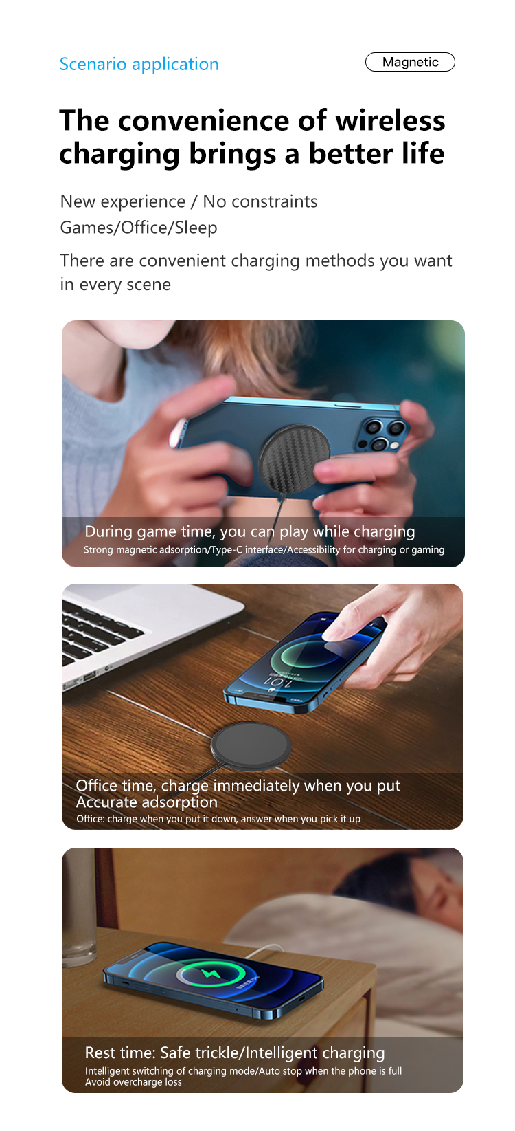 Magnetic wireless charger